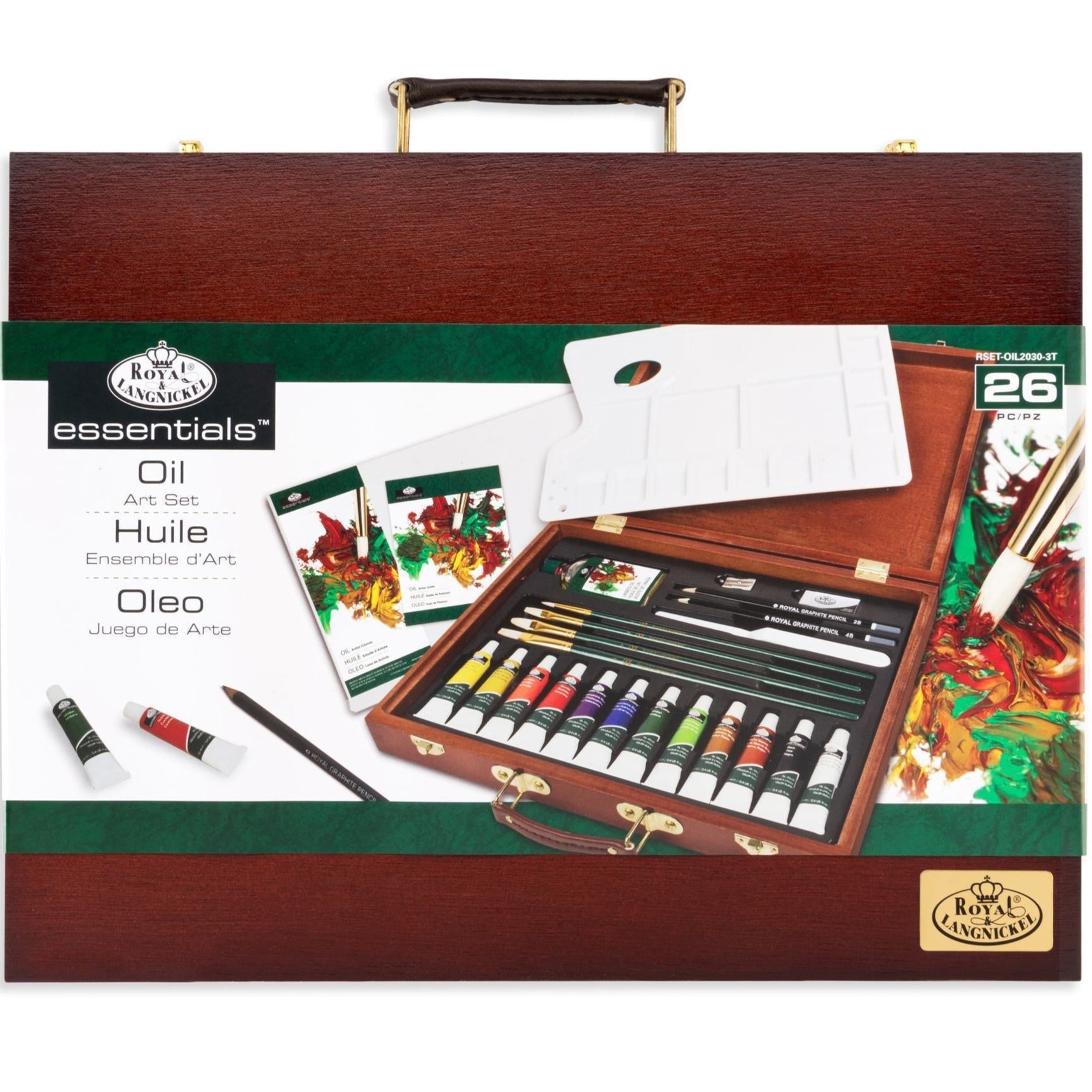 RSET-OIL2030 | Essentials™ 26pc Oil Painting Travel Art Set – Royal ...