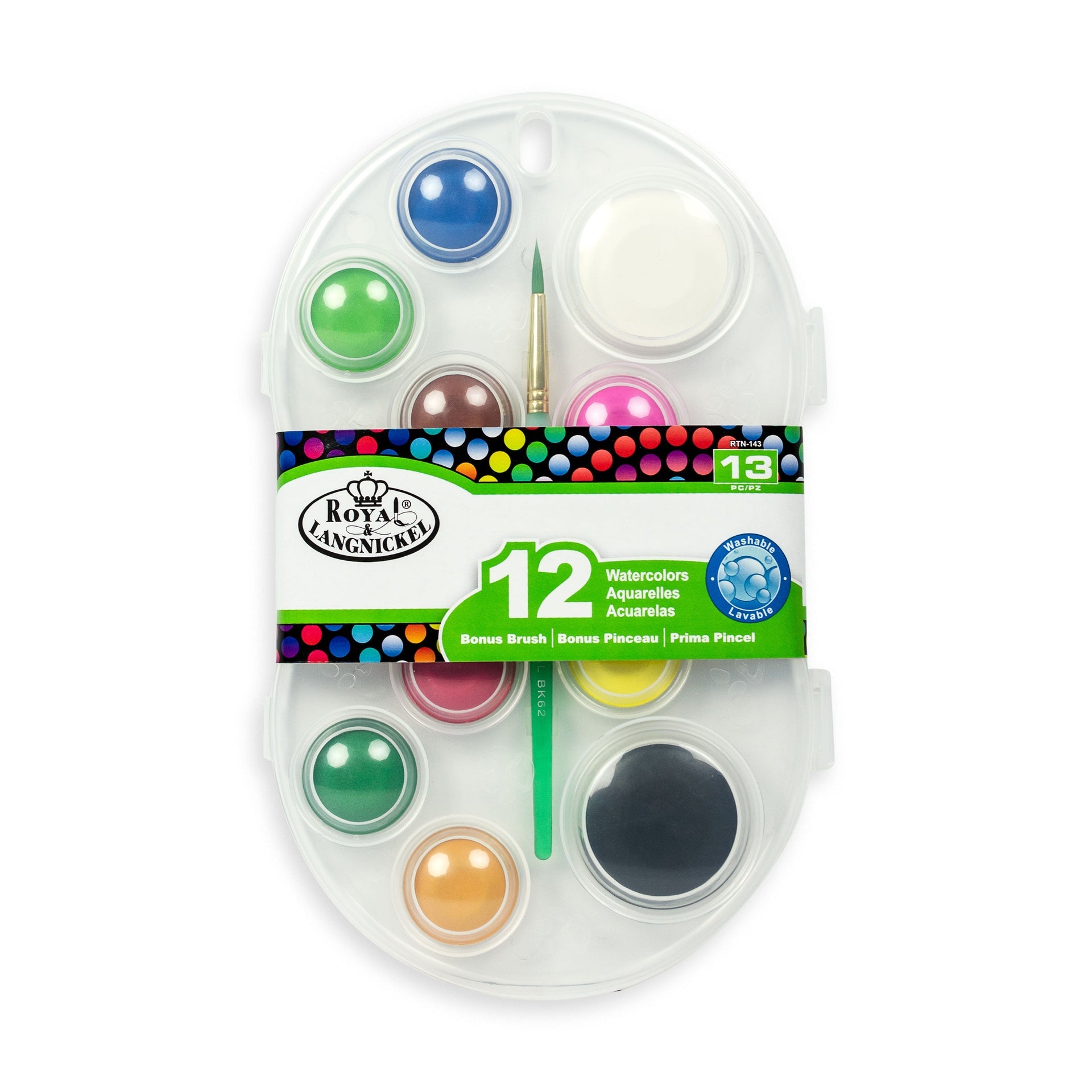 RTN-143 | Watercolor 12 Color with Brush - 13pc – Royal & Langnickel